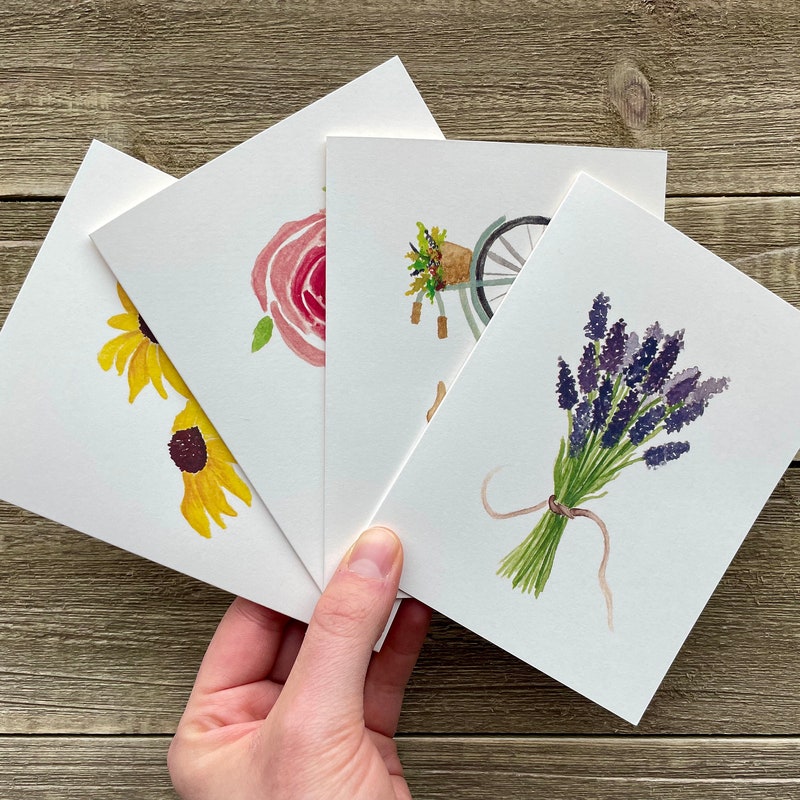 Flower Notecards - Etsy
