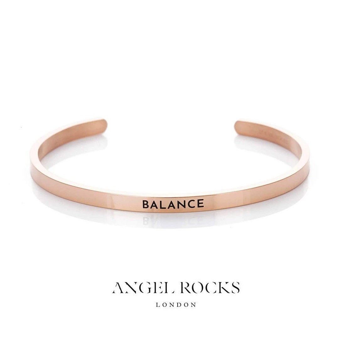 Balance Message Band in Rose Gold - Etsy UK