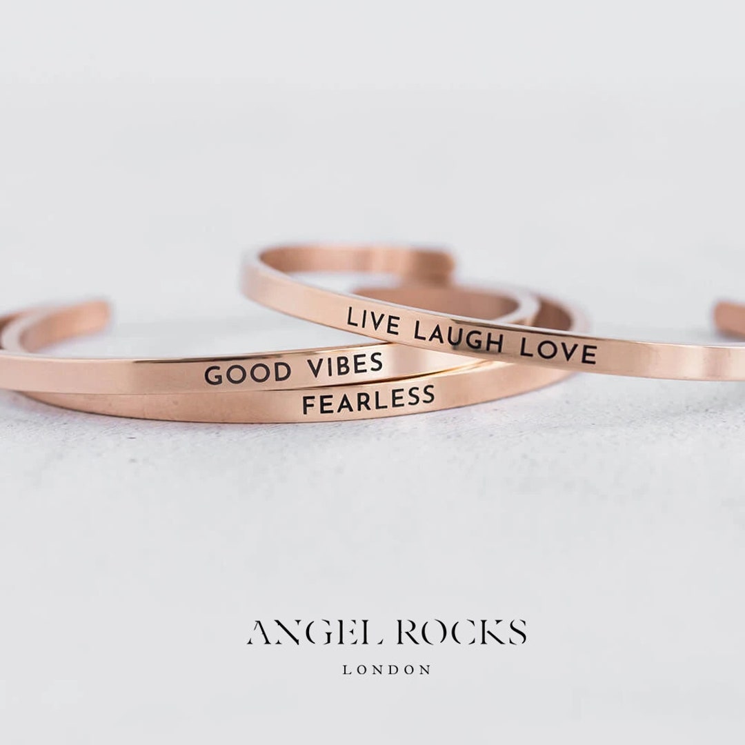Fearless Message Band in Rose Gold - Etsy Singapore