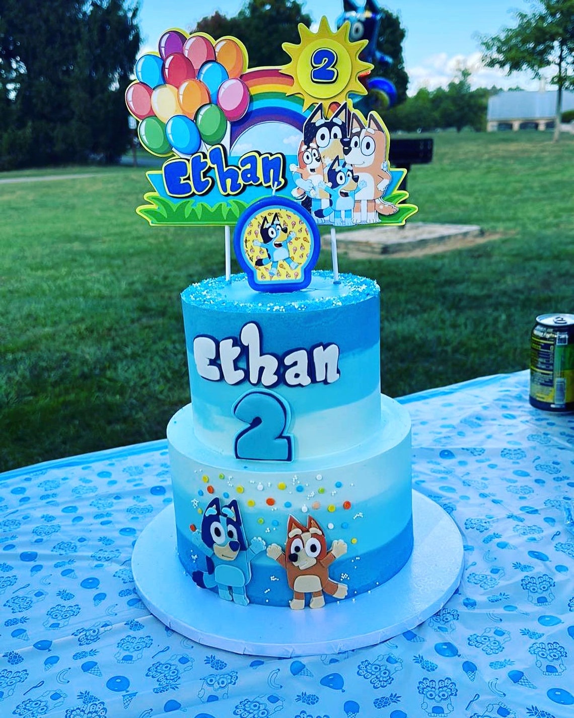 Bluey Cake Topper, Bluey Cake Topper Boy, Bluey Birthday, Personalized ...