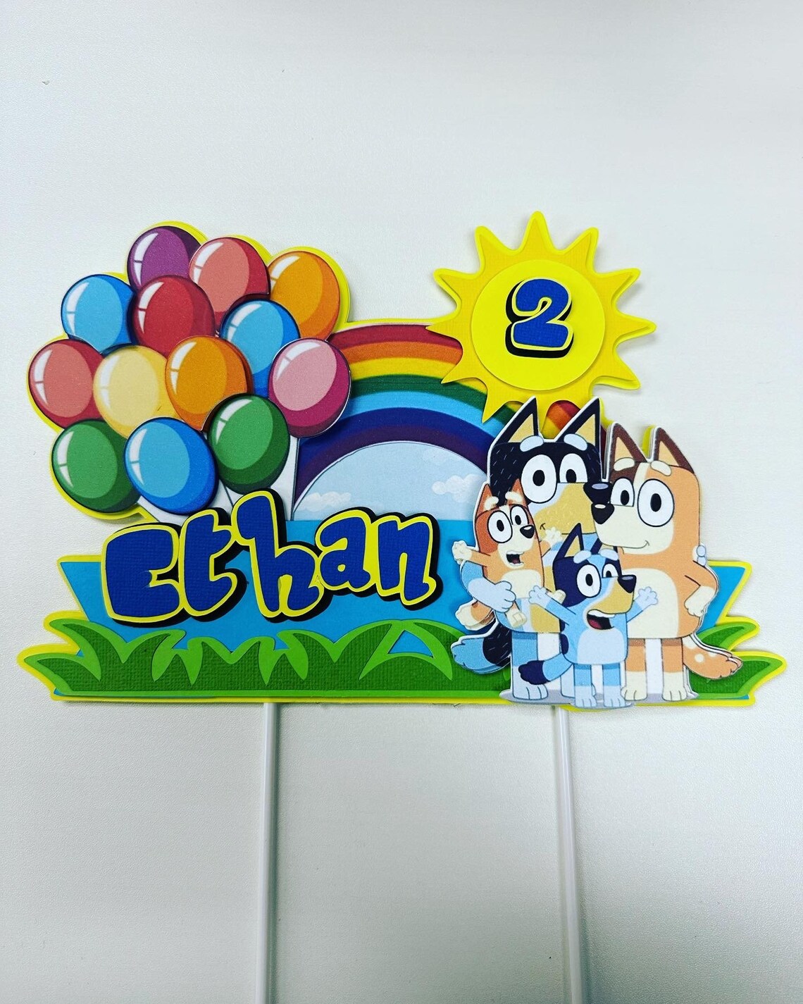 Bluey Cake Topper, Bluey Cake Topper Boy, Bluey Birthday, Personalized ...