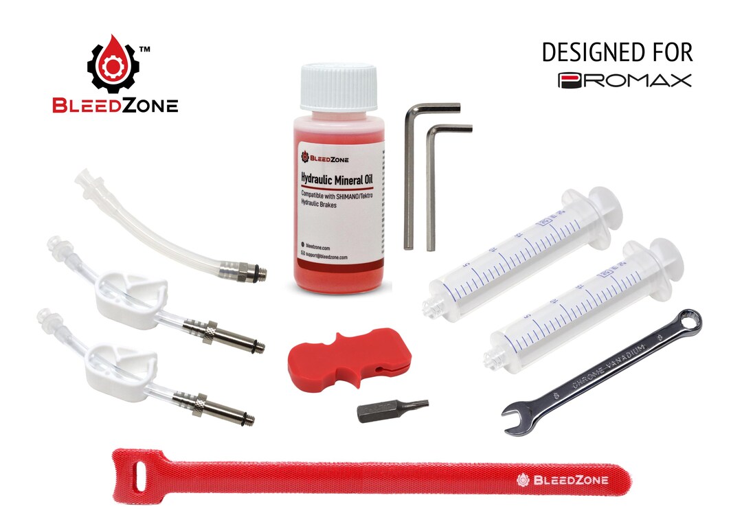 Bleedzone Bleed Kit for Promax Hydraulic Disc Brakes With Mineral Oil ...