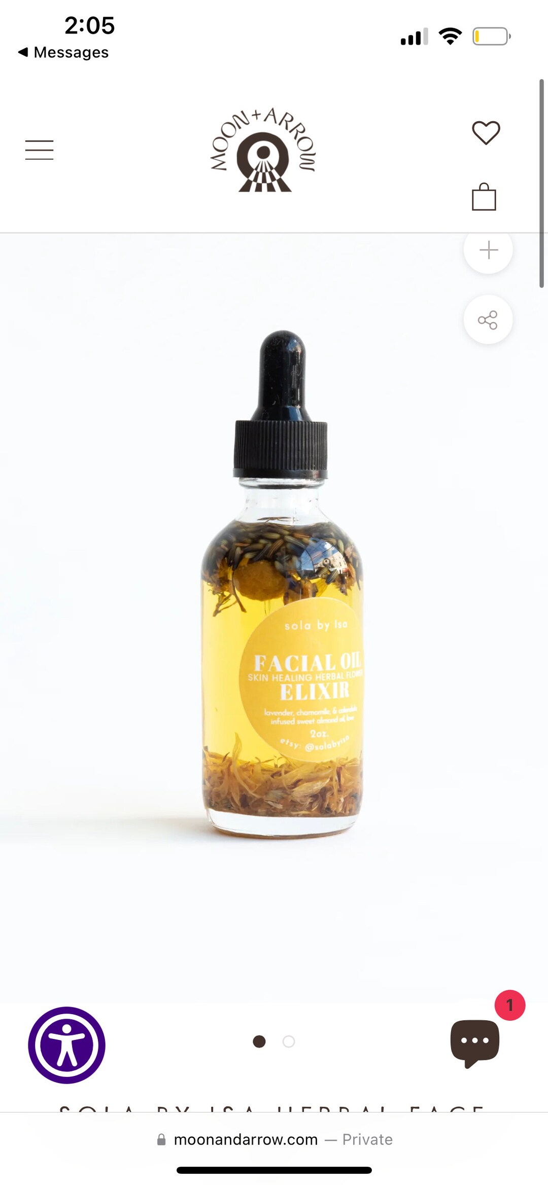 Facial Oil Elixer Herbal Infused Sweet Almond Oil With Chamomile ...