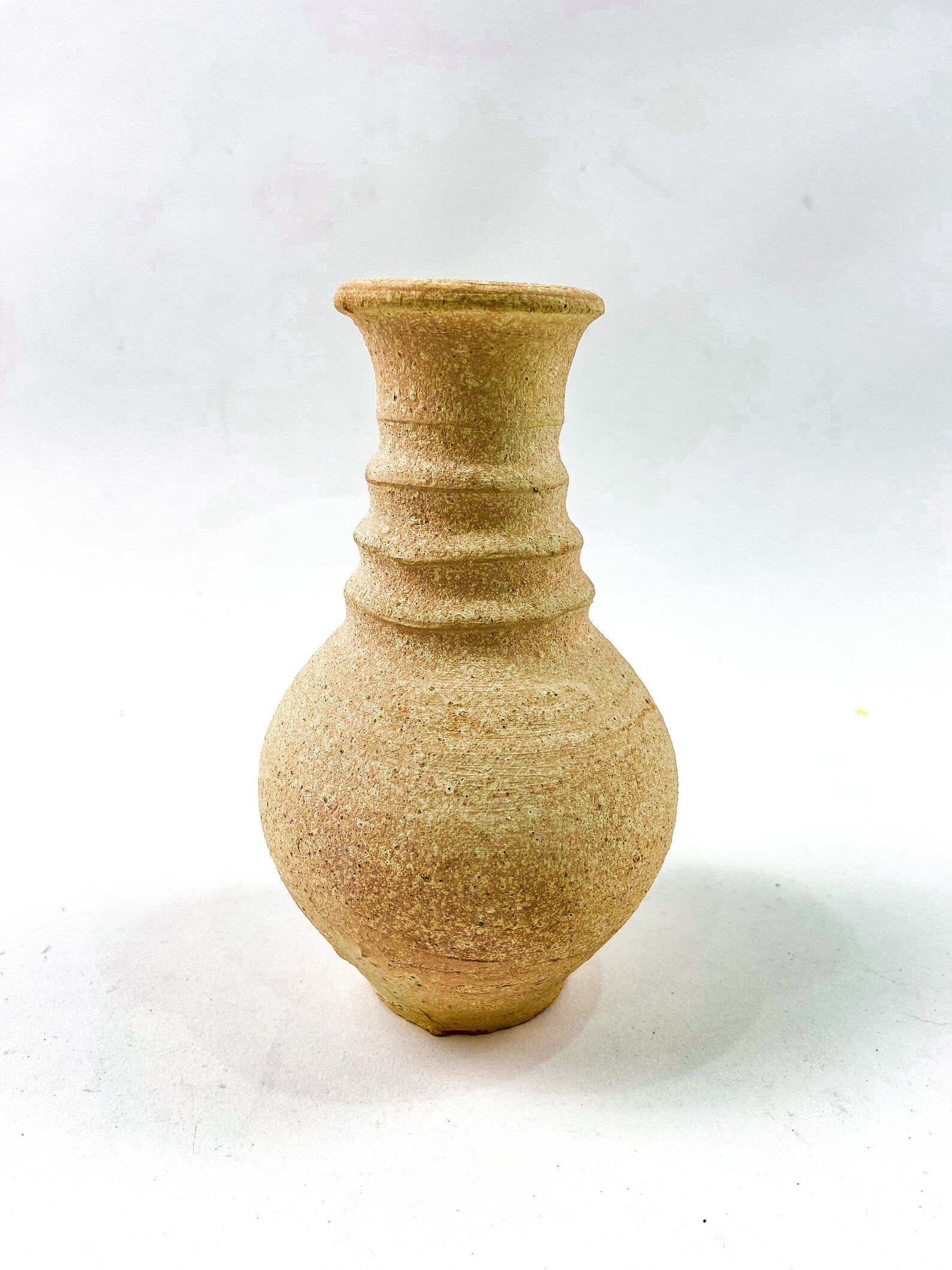 Sandstone Coloured Pottery Vase Long Neck Vase Handmade - Etsy