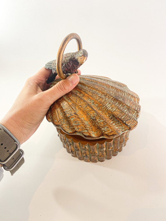 Parrot Shell Jewellery Box, Trinket Box, Vintage Porc… - Gem