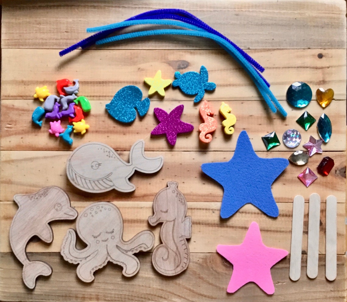 Beach/ocean Craft Box/sea Creatures Craft Kit/preschool Craft ...