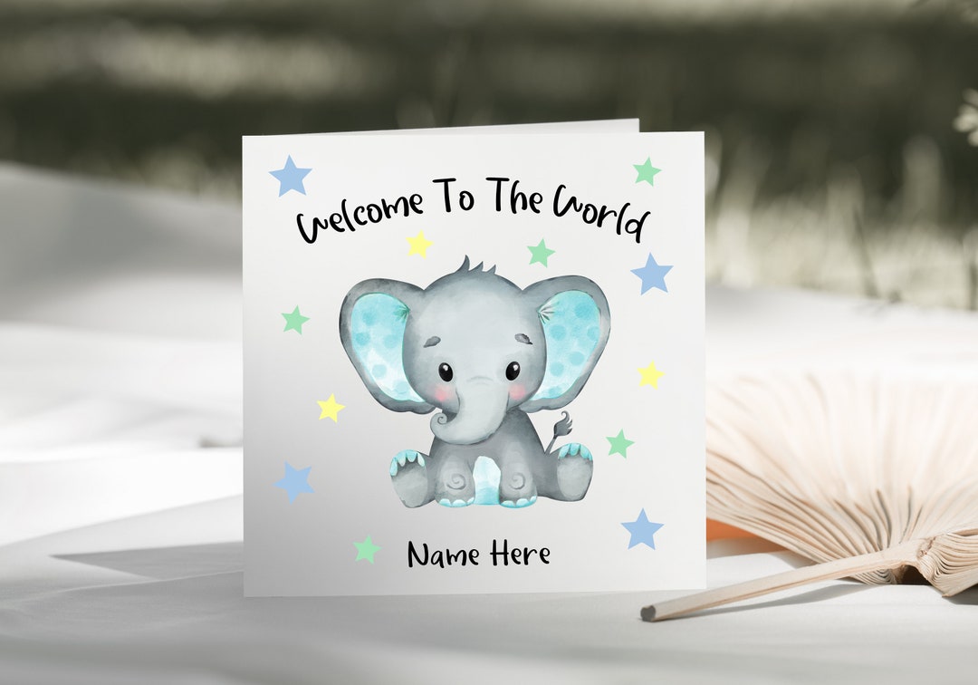 Personalised Welcome to the World Baby Card - Baby Card - Personalised ...
