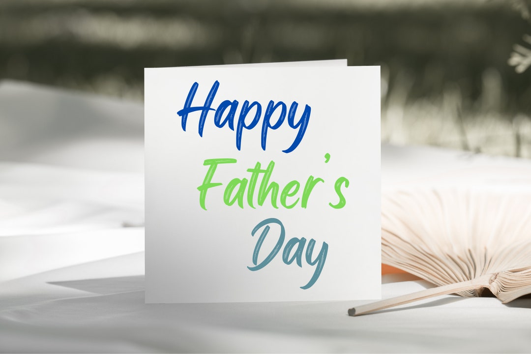 Happy Father's Day Card - 147mm Square - Etsy