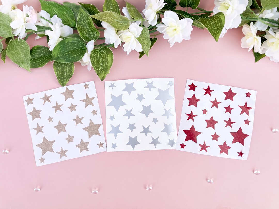 Sparkle Star Vinyl Stickers - Crafting, Notebooks, Gifts (X20) - Etsy