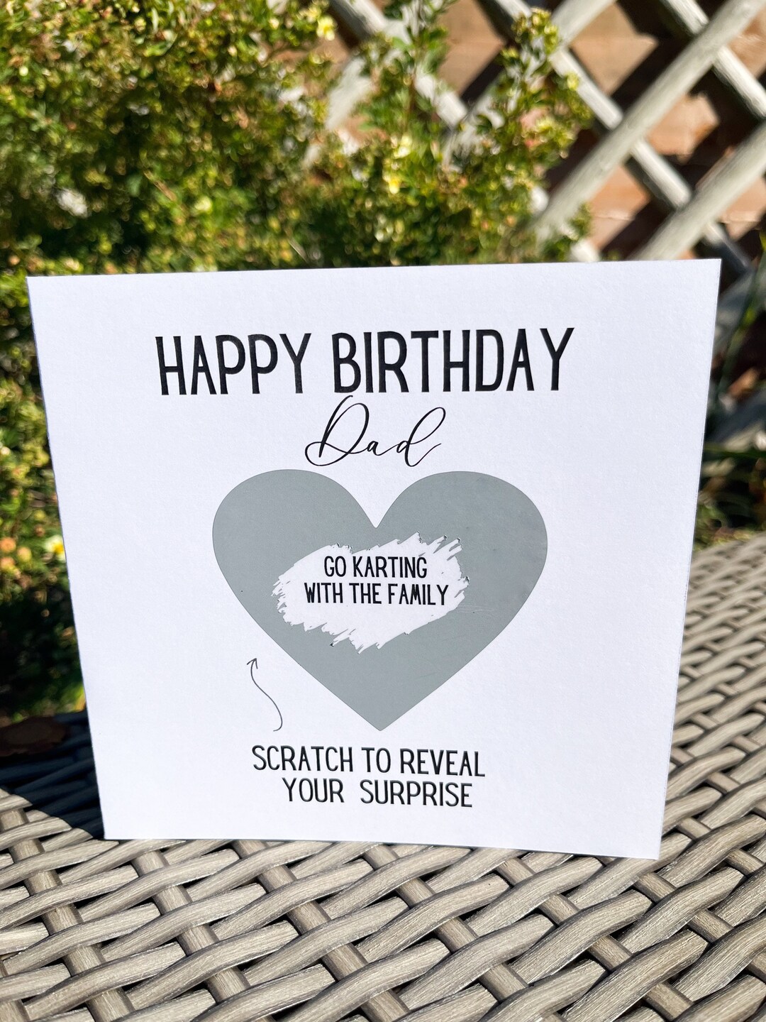 Surprise Reveal Card - Scratch Reveal Card - Happy Birthday Dad/daddy ...