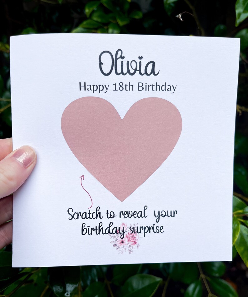 Surprise Reveal Card Scratch Reveal Card Personalised - Etsy