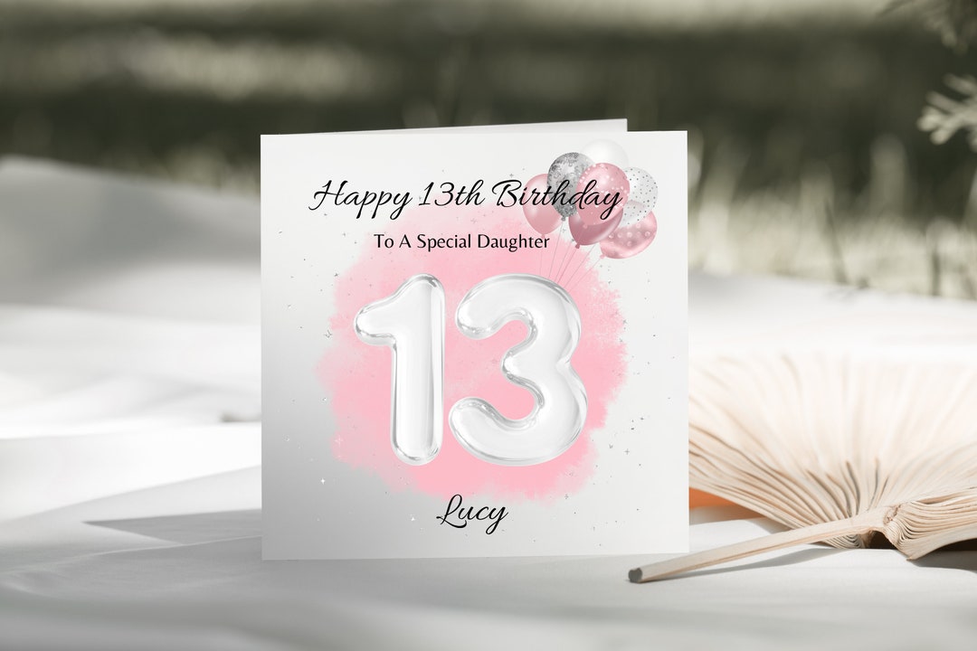13th Birthday Card for Daughter/granddaughter/niece/goddaughter/friend ...