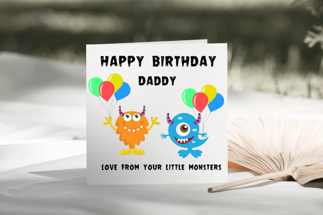 Happy Birthday Daddy Card - Birthday Card for Daddy - Love From Your ...