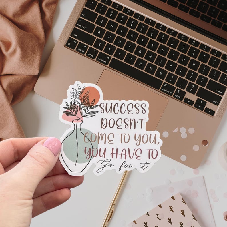 Die Cut Vinyl Sticker - Positive Quote Sticker - Laptop/notebook ...