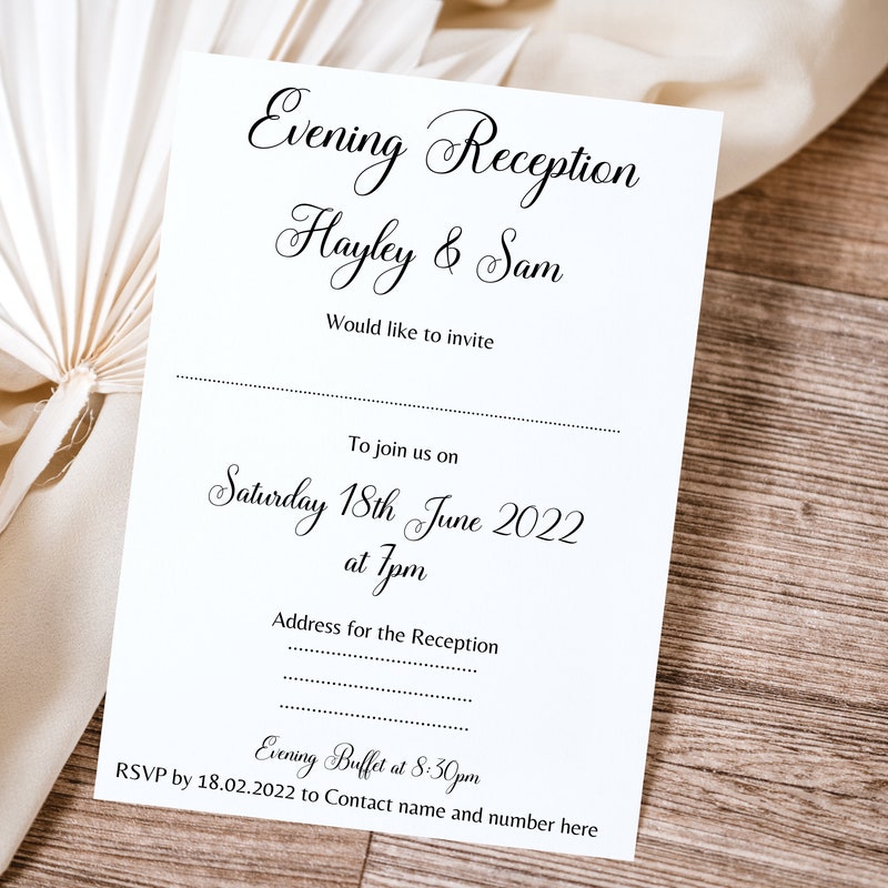 Evening Invite - Etsy UK