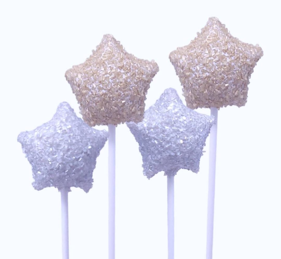 12 Cake Pops - Crystal Stars - Etsy
