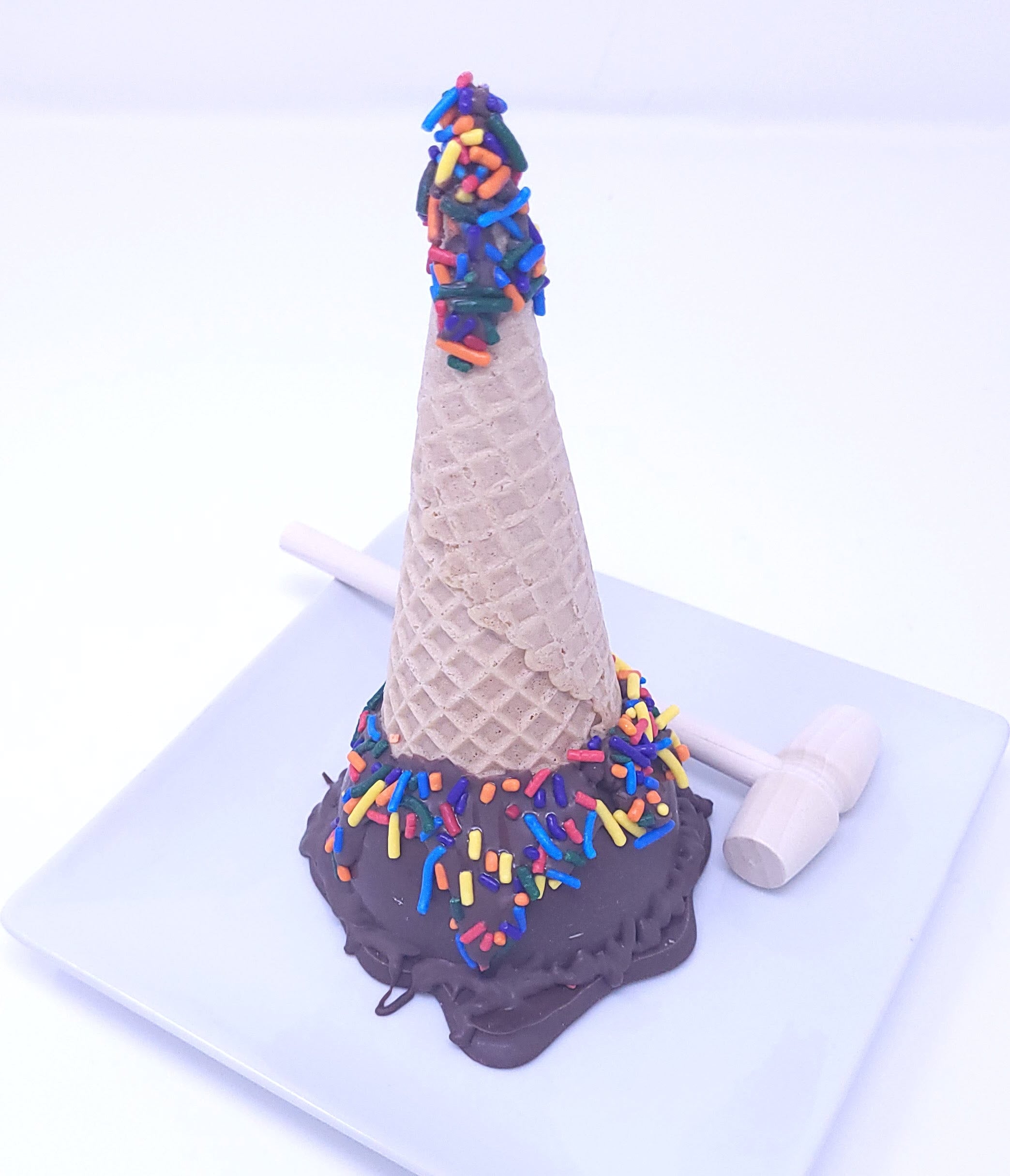 Melted Ice Cream Cone Chocolate Candy Bomb (choose Your Theme/colors ...