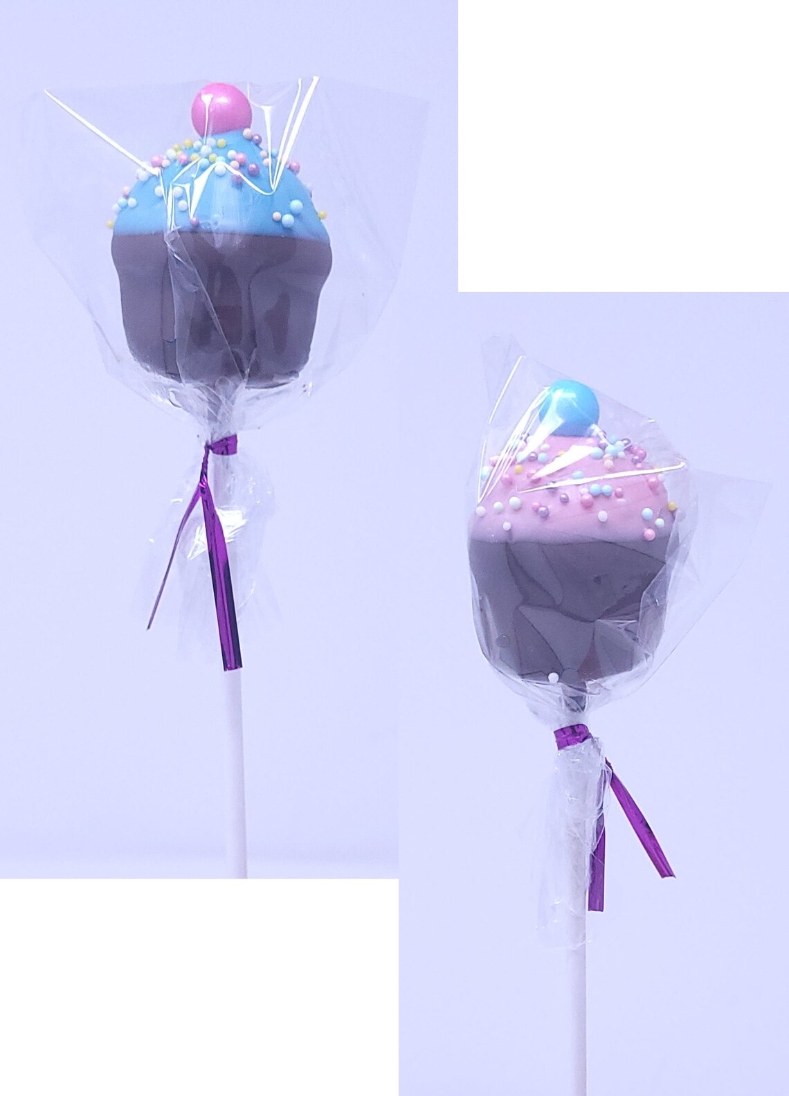 12 Cake Pops Cupcake Shape Rainbow or Pastel Rainbow - Etsy