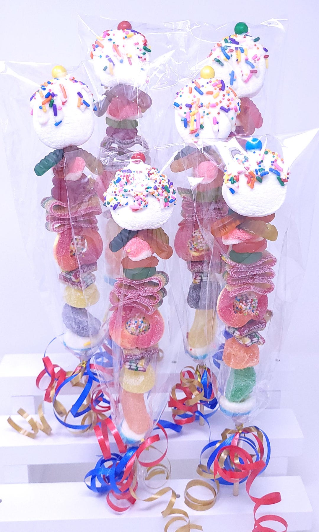 Gummy Candy Kabobs, Kids Party Favors, Candy Skewers, Candy on a Stick ...