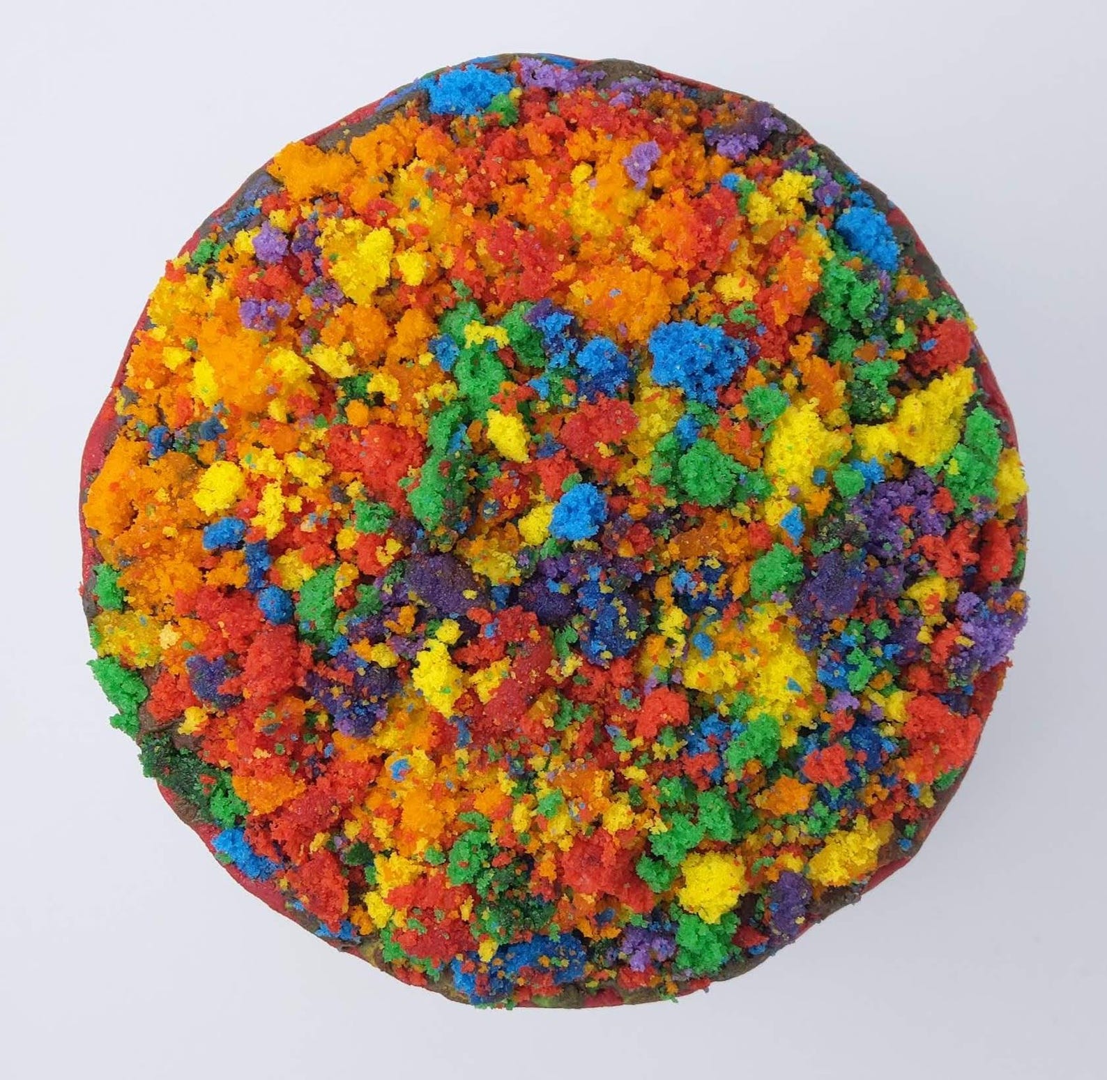Multi Rainbow Crumb Top 6 Layer, 8 Inch Round Vanilla Cake - Etsy