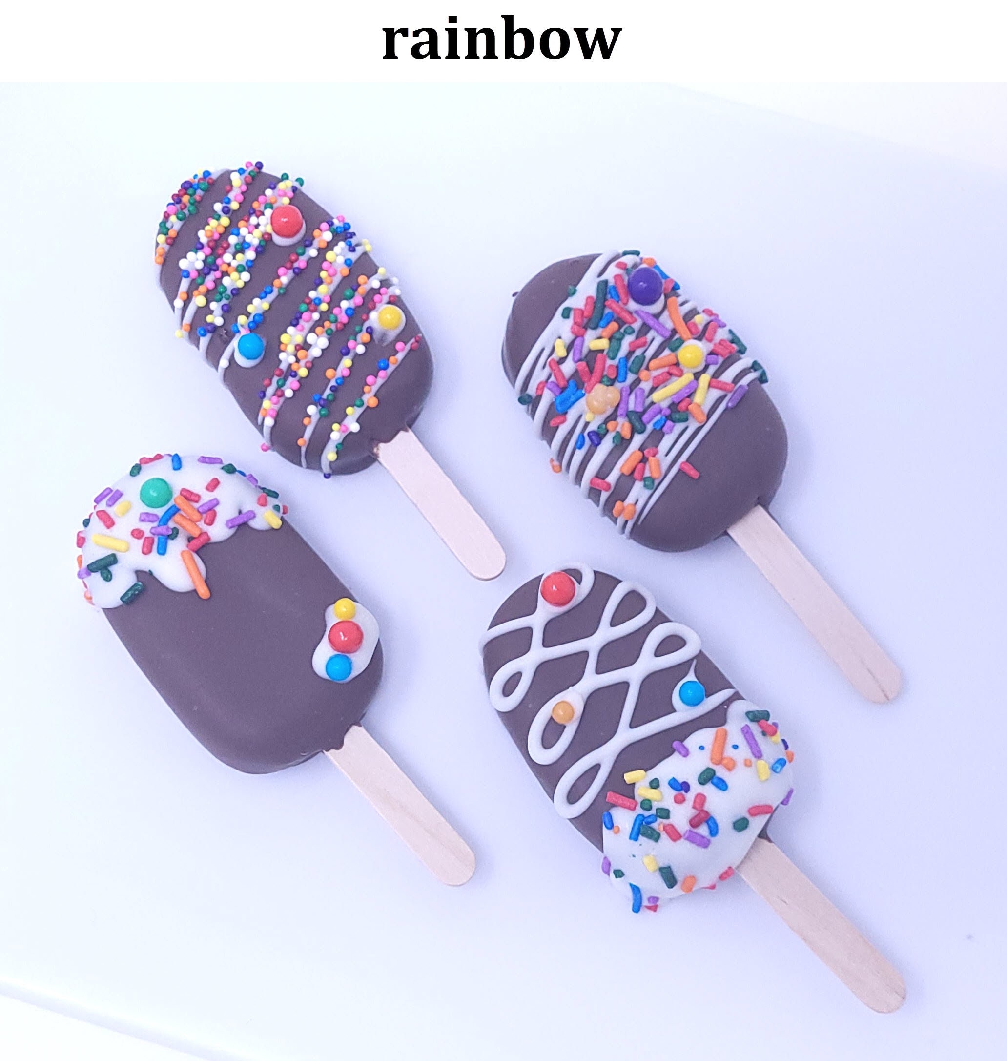 12 Cakesicles (choose Your Theme/colors - Rainbow, Ocean, Etc) - Etsy