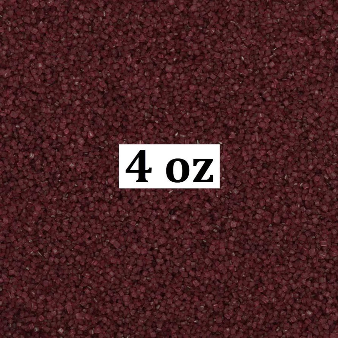 Burgundy Sugar Crystals - Burgundy Sprinkles - 4 Ounces - Decorating ...
