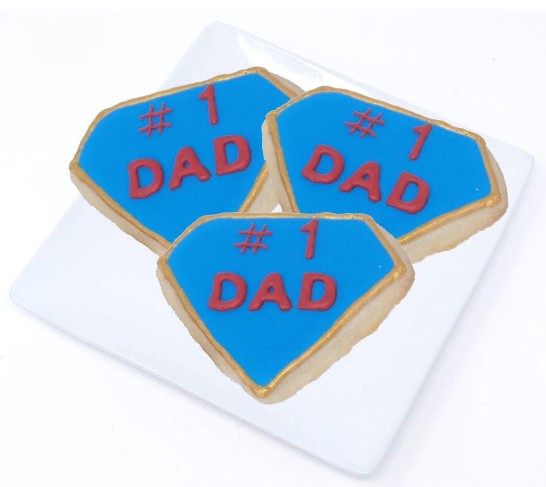 12 Father's Day #1 Dad Royal Icing Sugar Cookies - Etsy