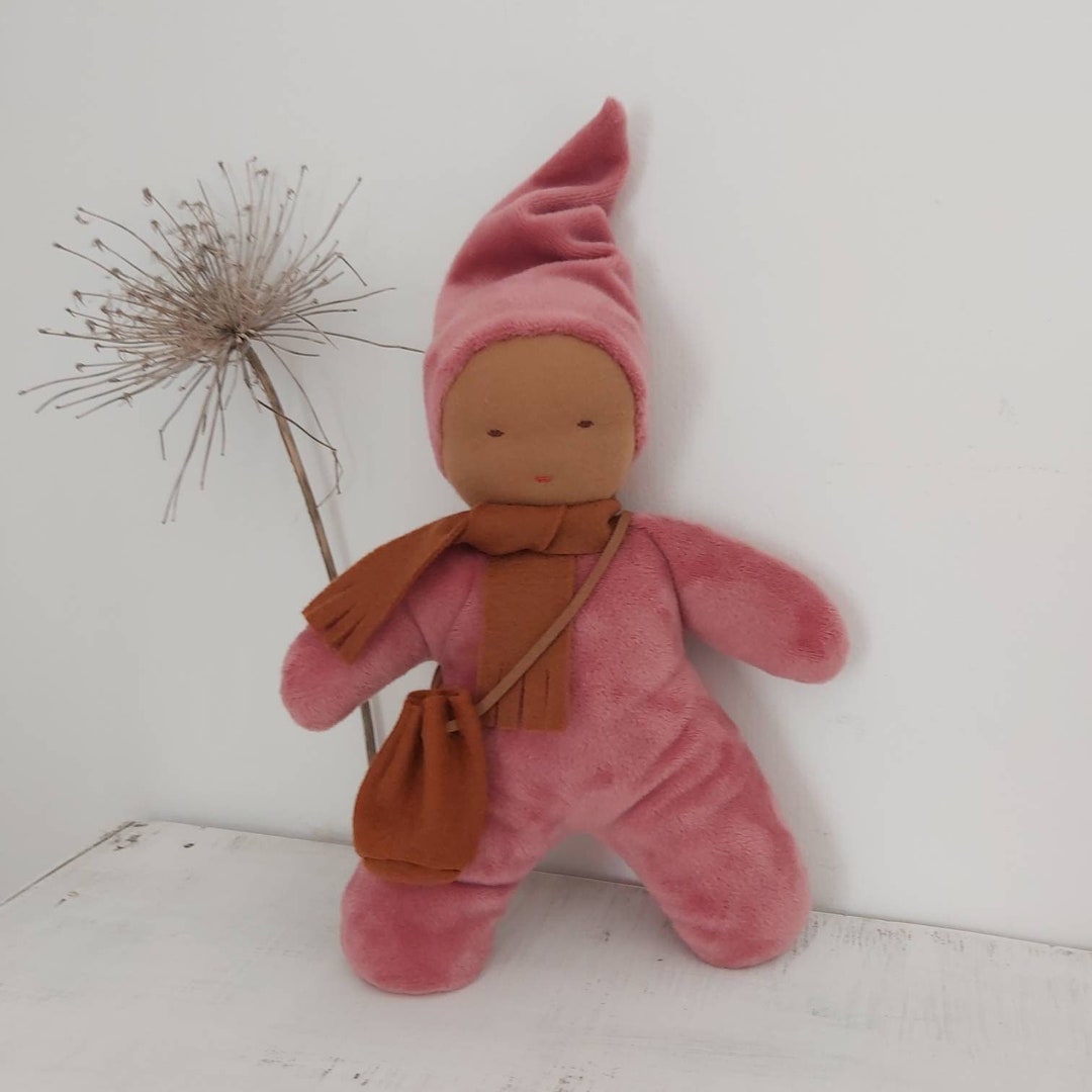 Pink Soft Waldorf Doll | 9" (23 Cm) Handmade Doll | Steiner Doll ...