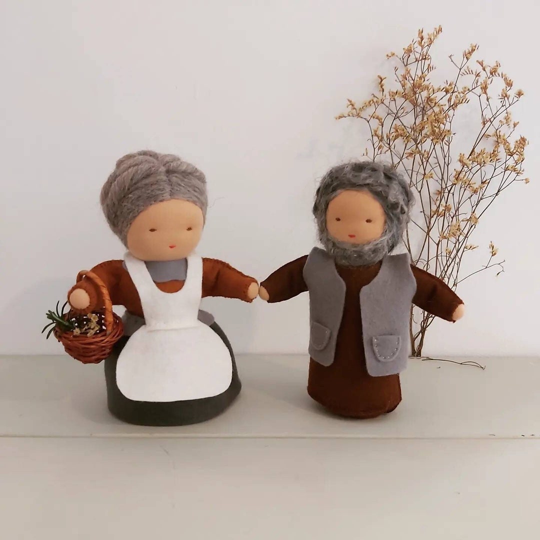 Grandpa and Grandma Dolls Waldorf Storytelling Dolls - Etsy