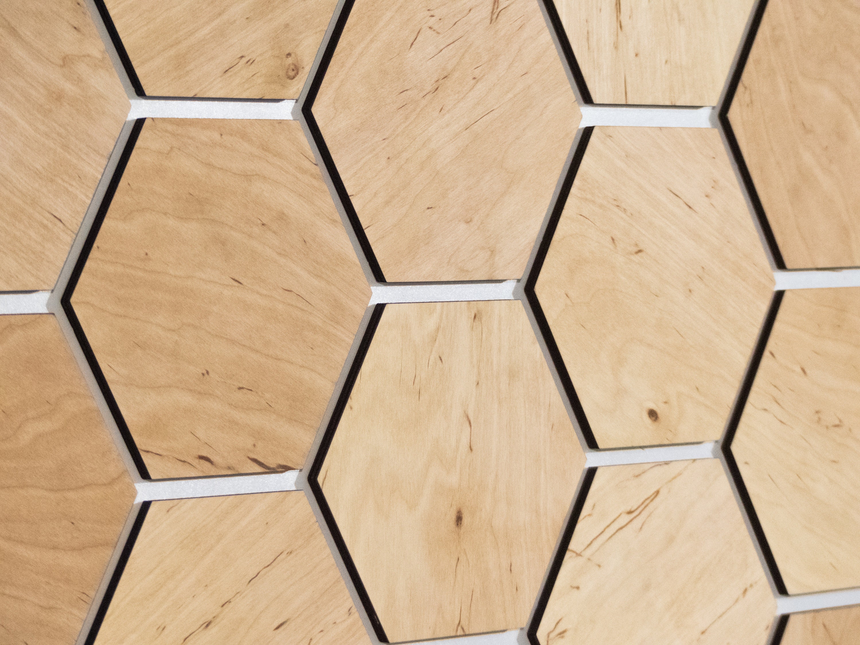 Honeycomb Wood Wall Decor Panels ALDER Light 32pcs per set | Etsy