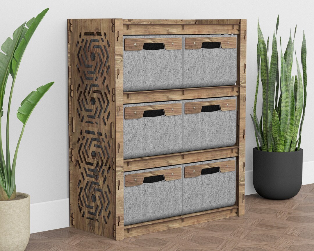 Dresser Storage Cabinet Bookshelf Bookcase With Felt Boxes - Etsy