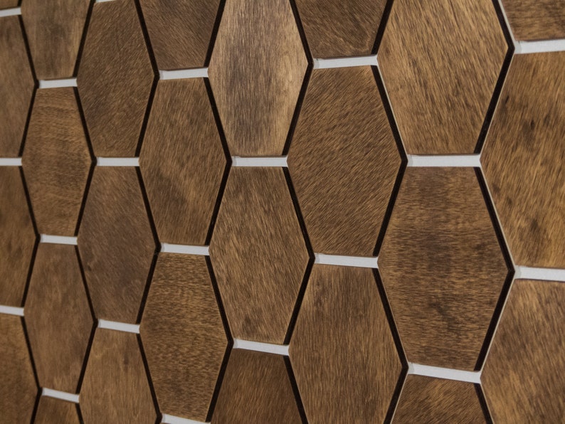 Honeycomb Living Room Decor Headboard Wood Wall Art Wall - Etsy