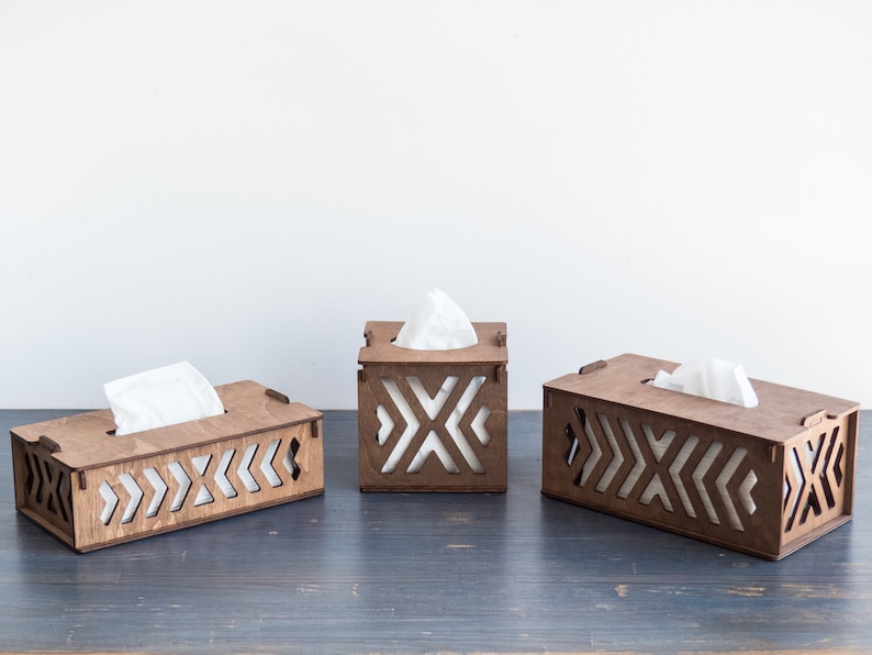 Wooden Tissue Box Cover Wood Tissue Box Home Decor Kitchen - Etsy