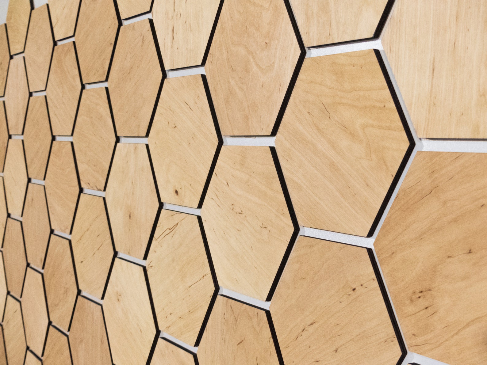 Honeycomb Wood Wall Decor Panels: Alder Light, 32-piece Set - Etsy