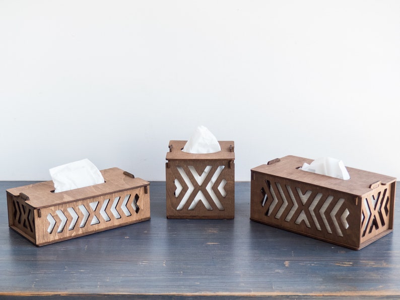 Wooden Tissue Box Cover Wood Tissue Box Home Decor Kitchen - Etsy
