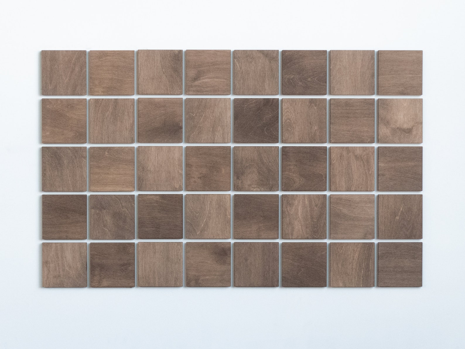 Wood Wall Decor Panels Square Wall Art BIRCH Dark 40pcs per | Etsy