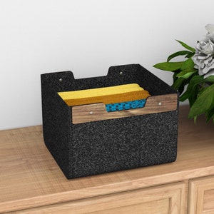 Removable Multipurpose Felt Box With 3 Pockets 3 Sizes Storage Boxes ...