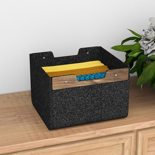 Removable Multipurpose Felt Box With 3 Pockets 3 Sizes Storage Boxes ...