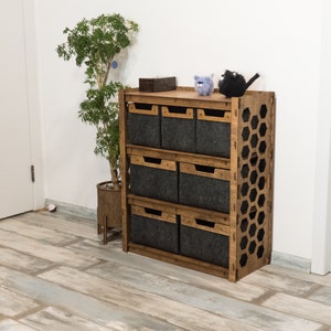 Unique Storage Bin Felt Storage Basket Felt Box Hexagonica - Etsy