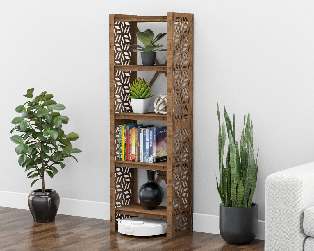 Narrow Accent Bookcase Etagere, Bookshelf, Wooden Bookshelves, Book ...