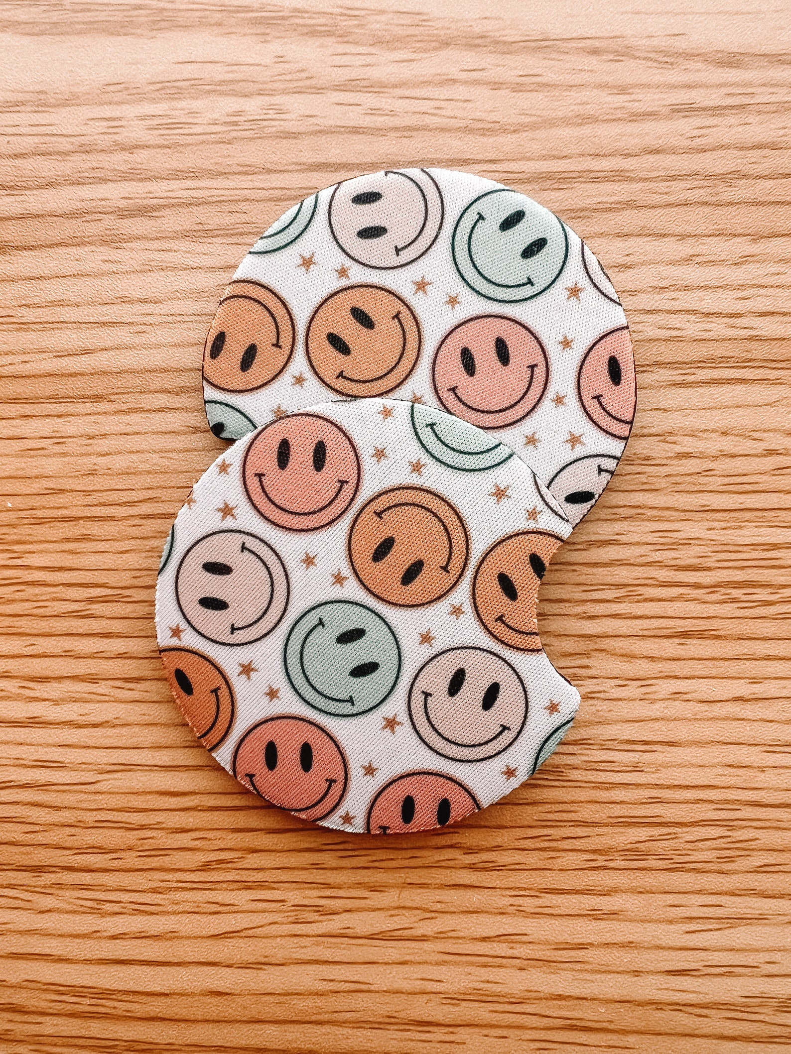 Happy Face Car Coasters/smiley Face Car Coasters/set of 2/cute - Etsy