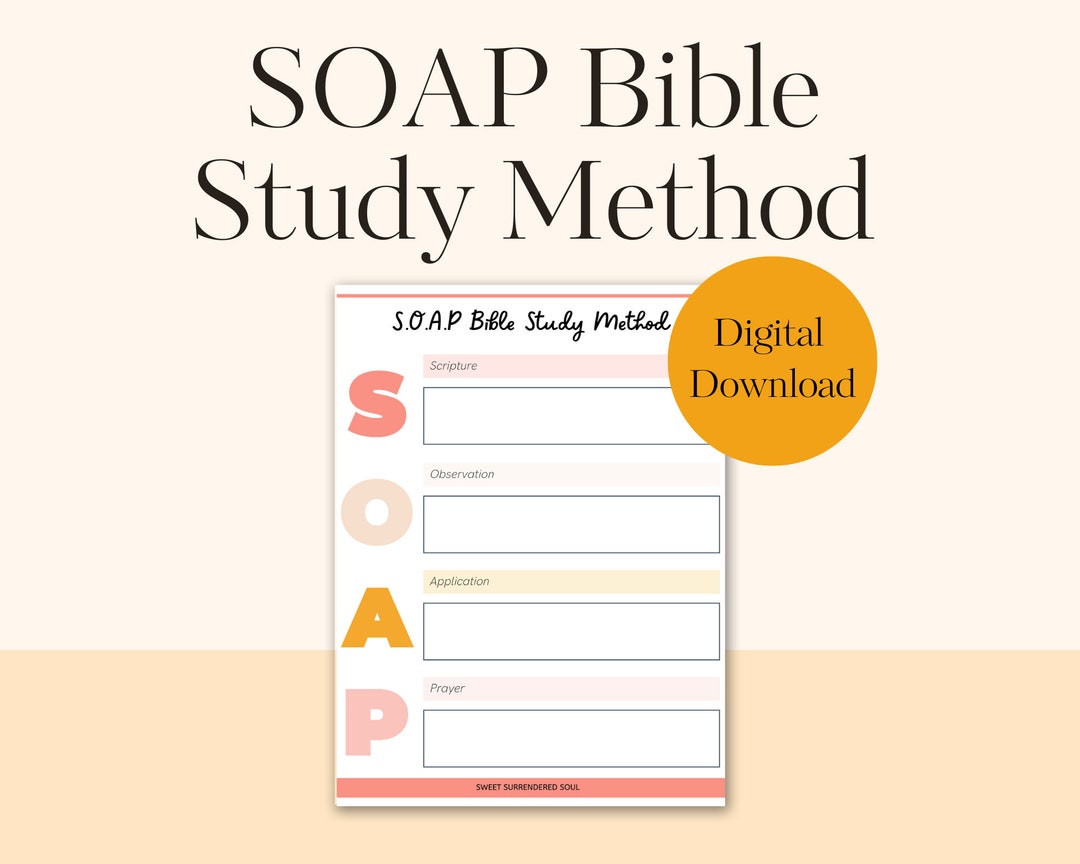 SOAP Bible Study Method Printable/digital Printable - Etsy