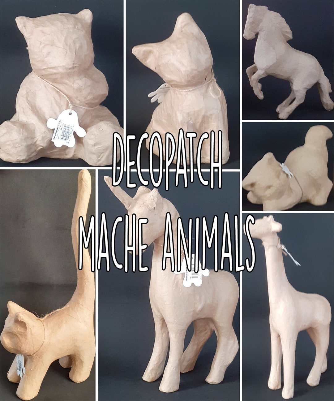 Decopatch Mache Animals - Etsy UK