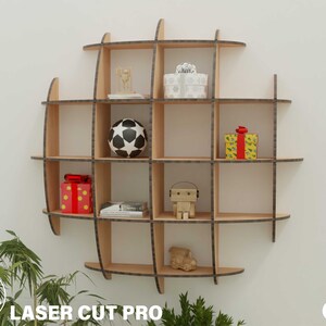 Laser-cut CNC Digital File: Floating Wall Shelf Storage Rack - Etsy