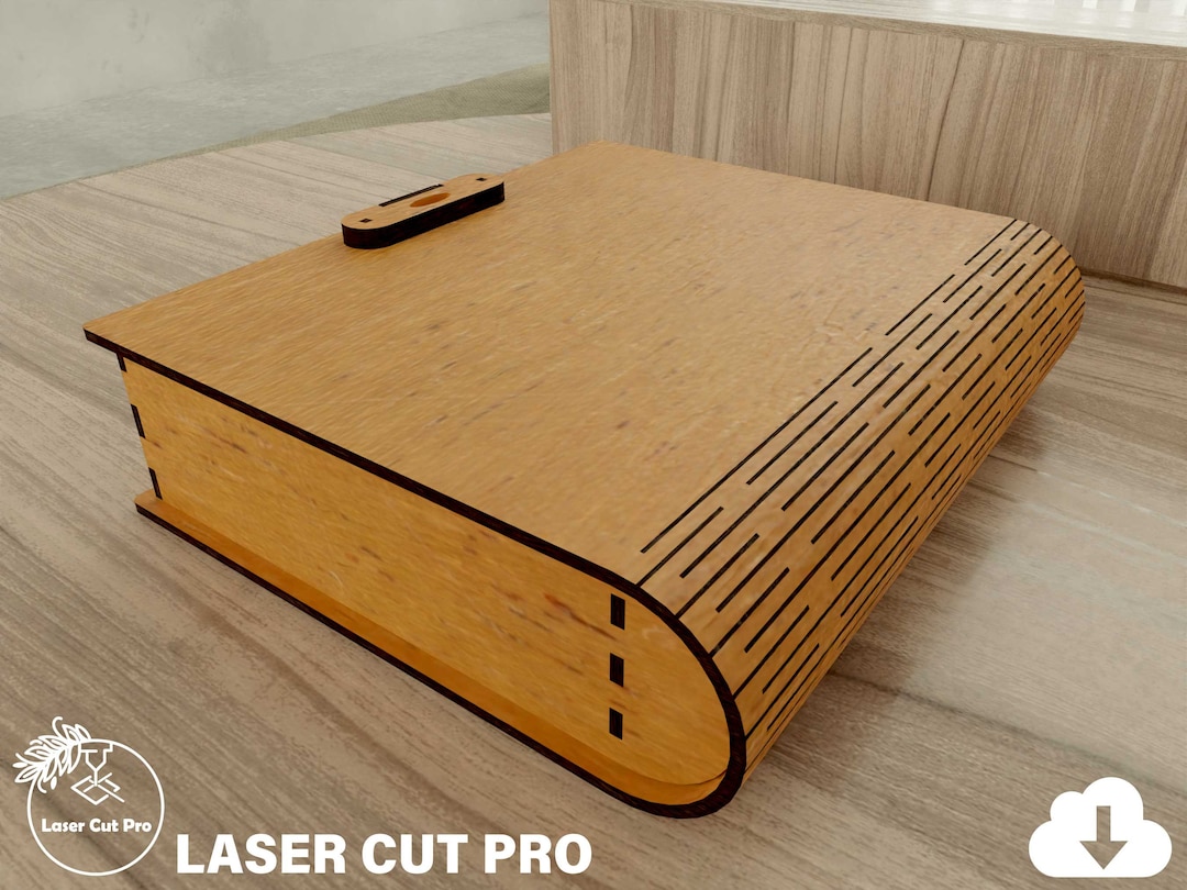 Book Box Laser File - Puzzle Box SVG Laser Cut Files - Wooden Stoner ...