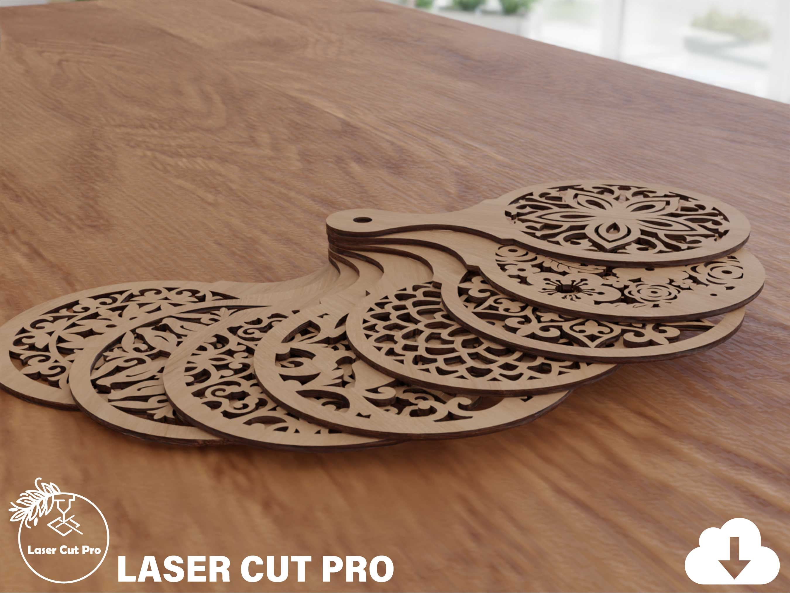 Elegant Laser-cut Wooden Coaster - Customizable Engraved Gift for ...