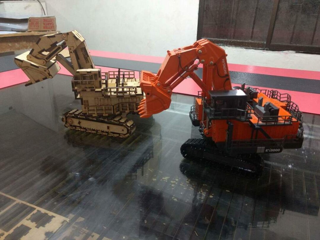 Excavator Laser Cut Files the Perfect Mechanical Vehicle Model Building ...