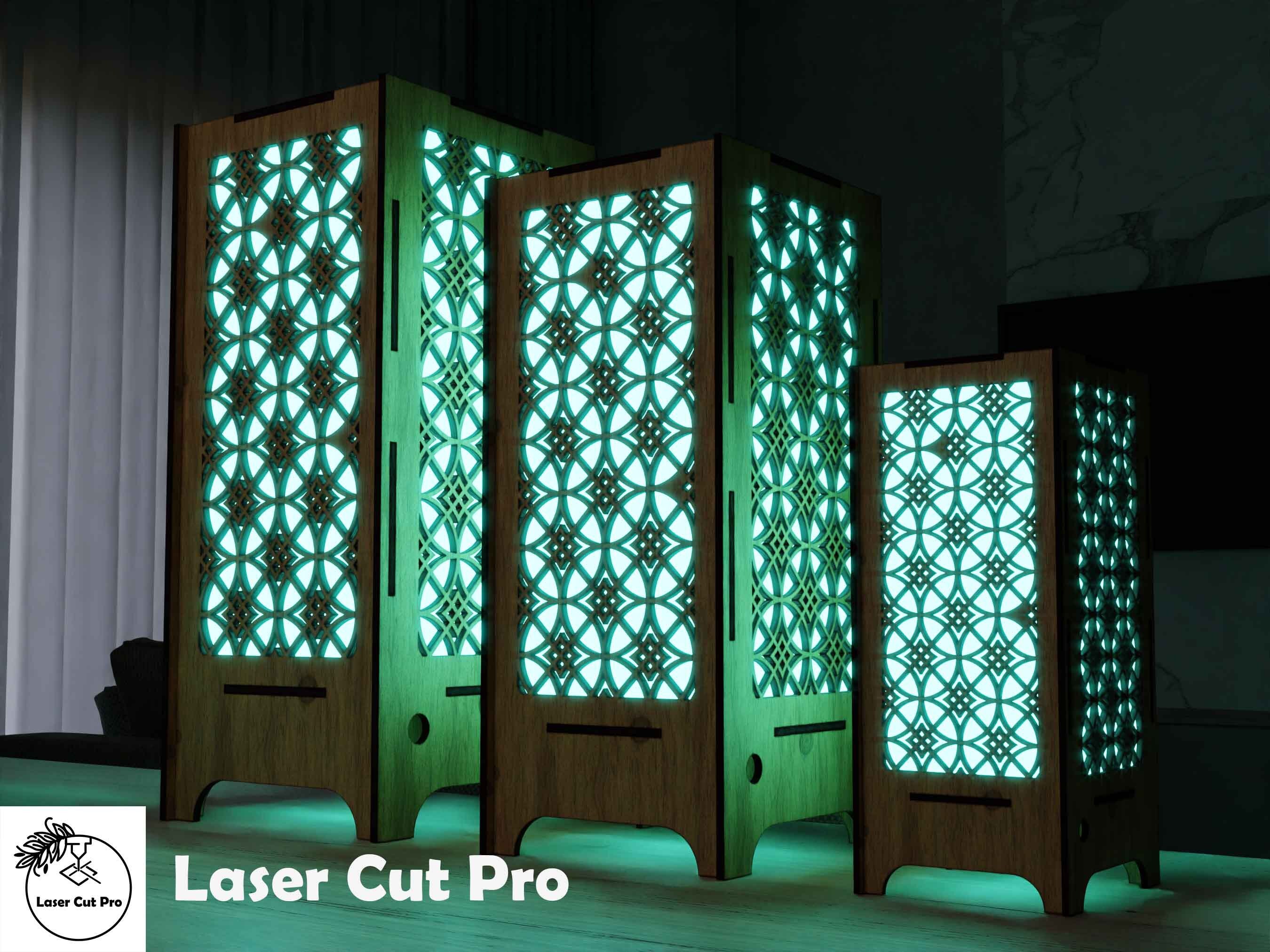 Glowforge 5 Table Shades Lamps Bundle Lamp Shade Laser Cut - Etsy