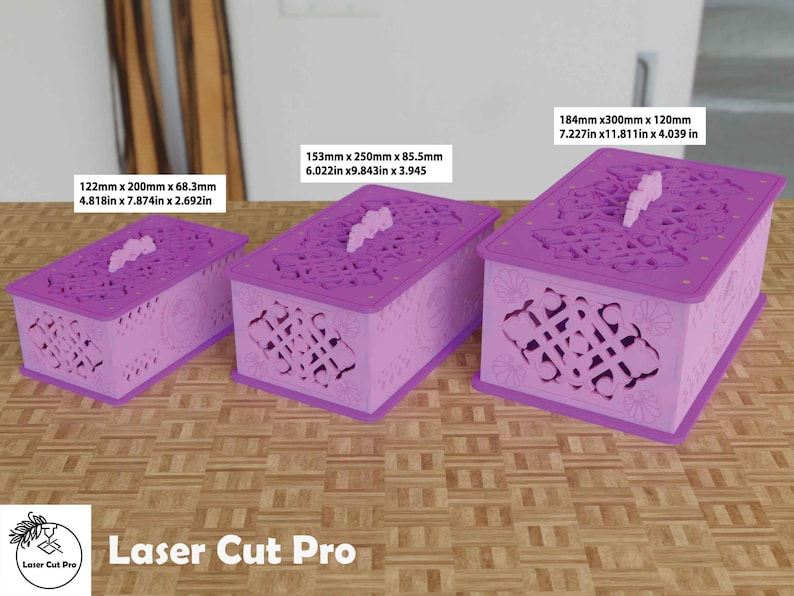 Laser Cut Decorative Box SVG: Wooden Organizer Template (digital ...