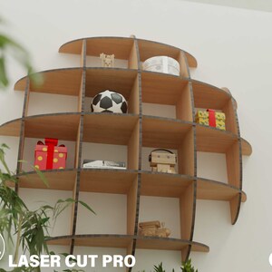Laser-cut CNC Digital File: Floating Wall Shelf Storage Rack - Etsy